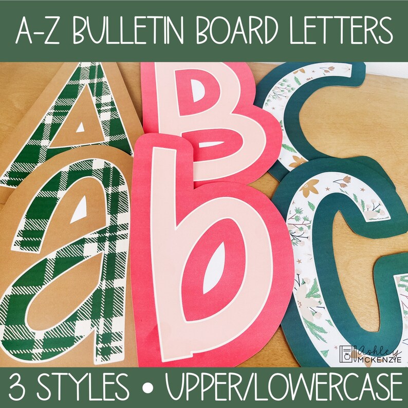 Modern Christmas Classroom Decor, Bulletin Board Kit, Classroom Posters ...