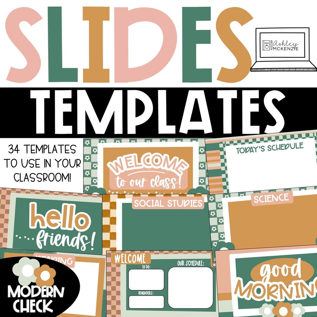 Modern Checkered Google Slides and Powerpoint Templates, Calm Class ...
