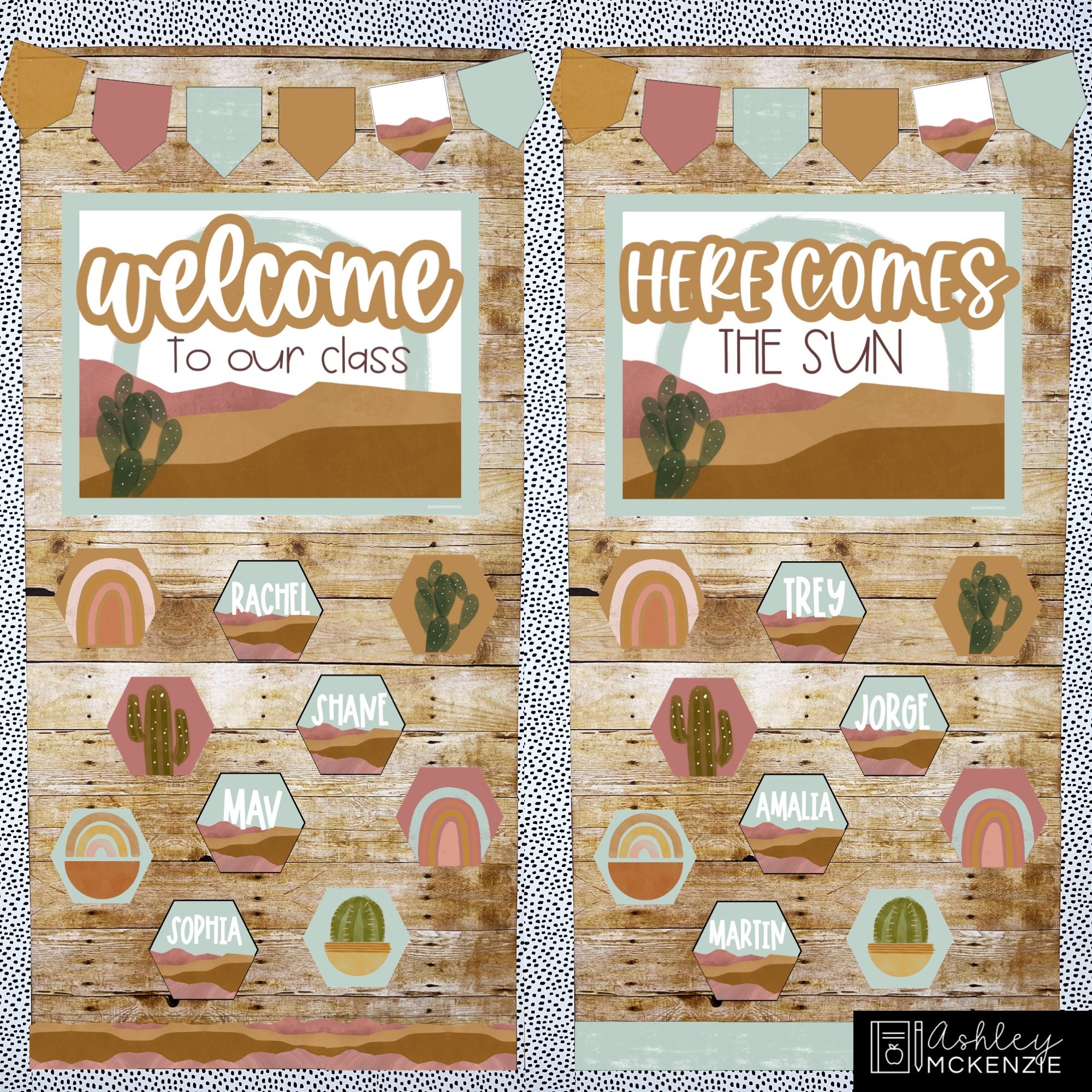 Boho Desert Classroom Door Decor Kit, Back to School, Easy and Modern ...