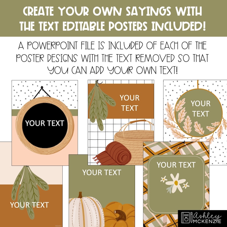 Modern Thanksgiving Classroom Posters November Theme Easy - Etsy