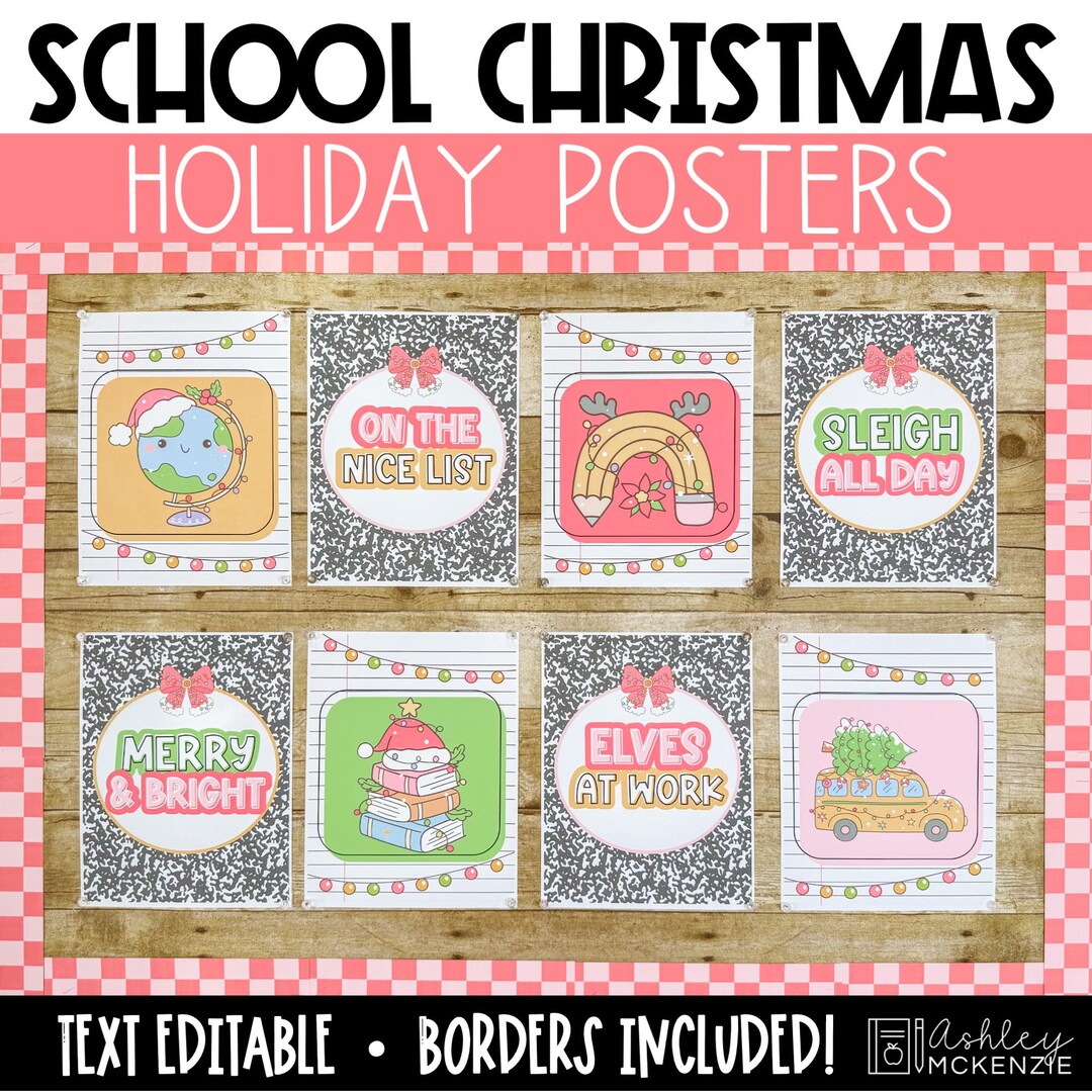 December Bulletin Board School Christmas Posters Bulletin Board Borders ...