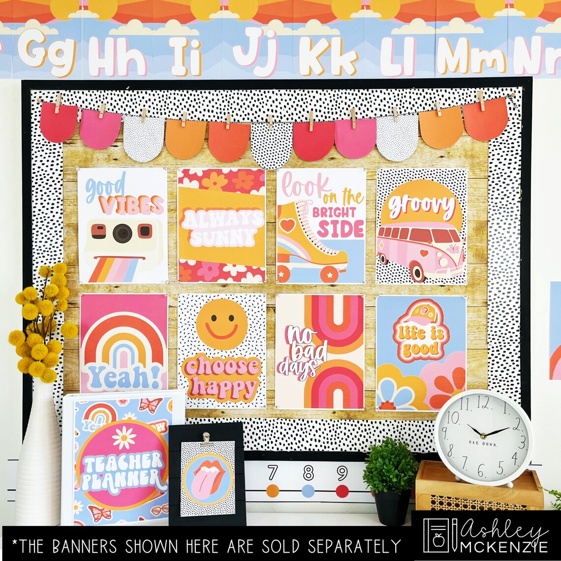 Retro Classroom Posters, Retro Vibes Theme, Easy and Modern Classroom ...