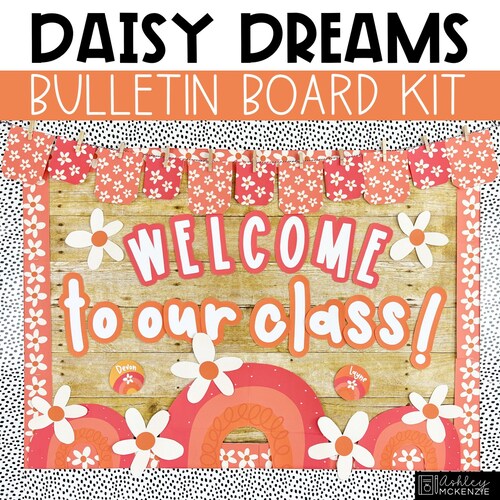 Boho Rainbow Back to School Bulletin Board Kit Easy and - Etsy