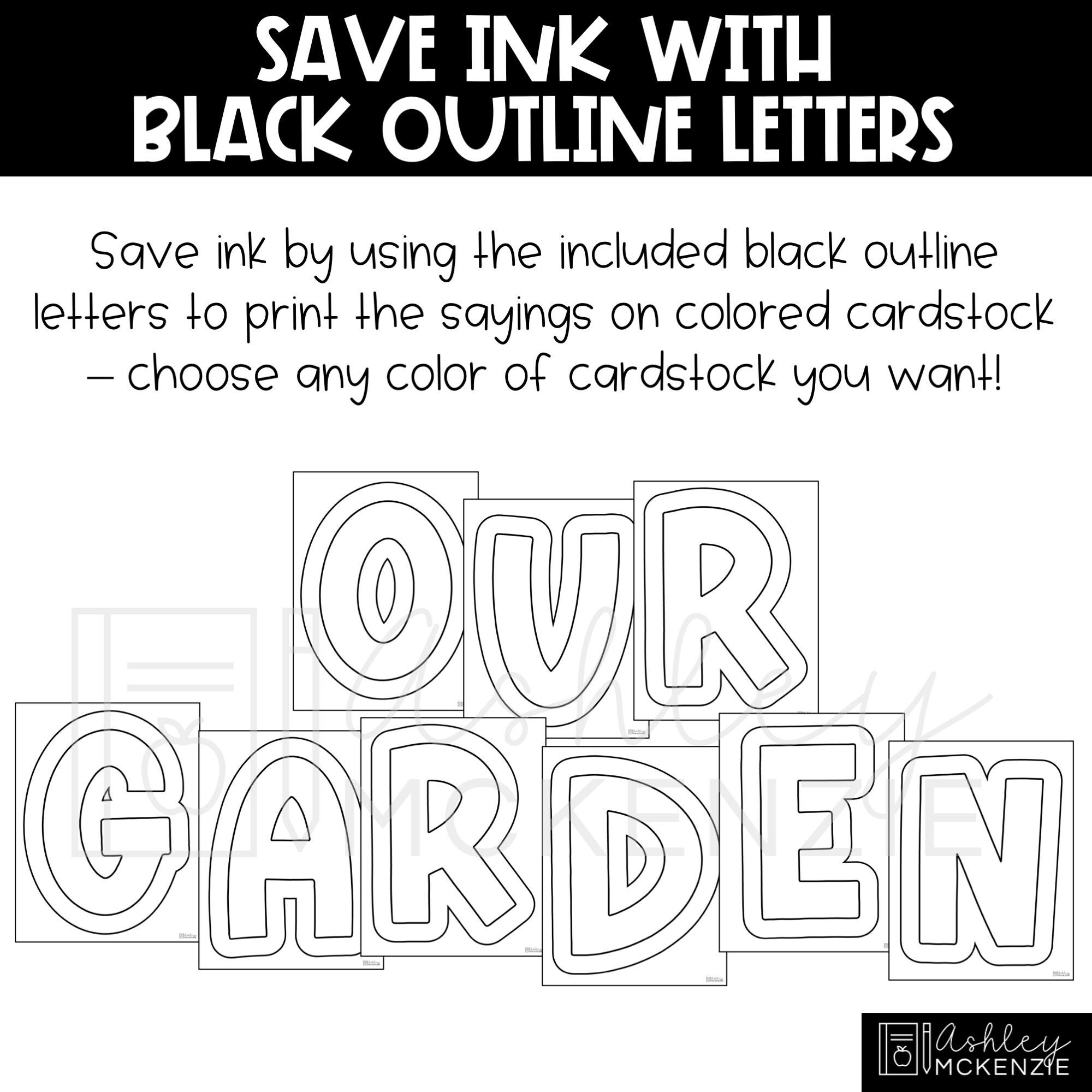 Modern Garden Bulletin Board, Nature Classroom Decor, Easy Door ...