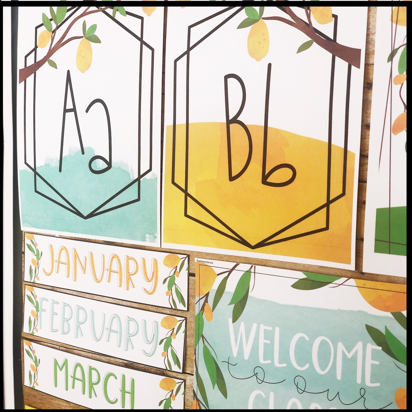 Lemon Classroom Decor Bundle Easy and Modern Classroom - Etsy