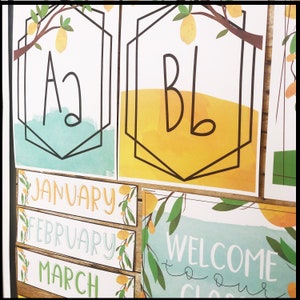 Lemon Classroom Decor Bundle, Easy and Modern Classroom Decorations - Etsy