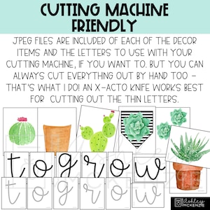 Watercolor Succulent Back to School Bulletin Board or Classroom Door ...