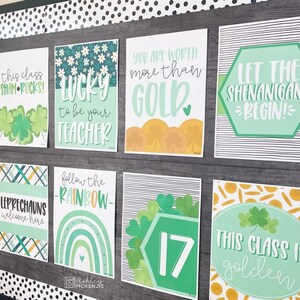 St. Patrick's Day Clovers Classroom Posters, Easy March Classroom ...