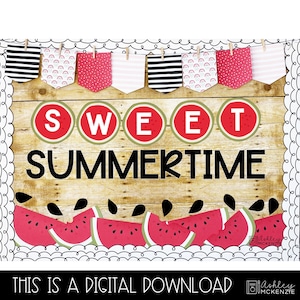 Summer Watermelons Bulletin Board or Classroom Door Decor, Easy and ...