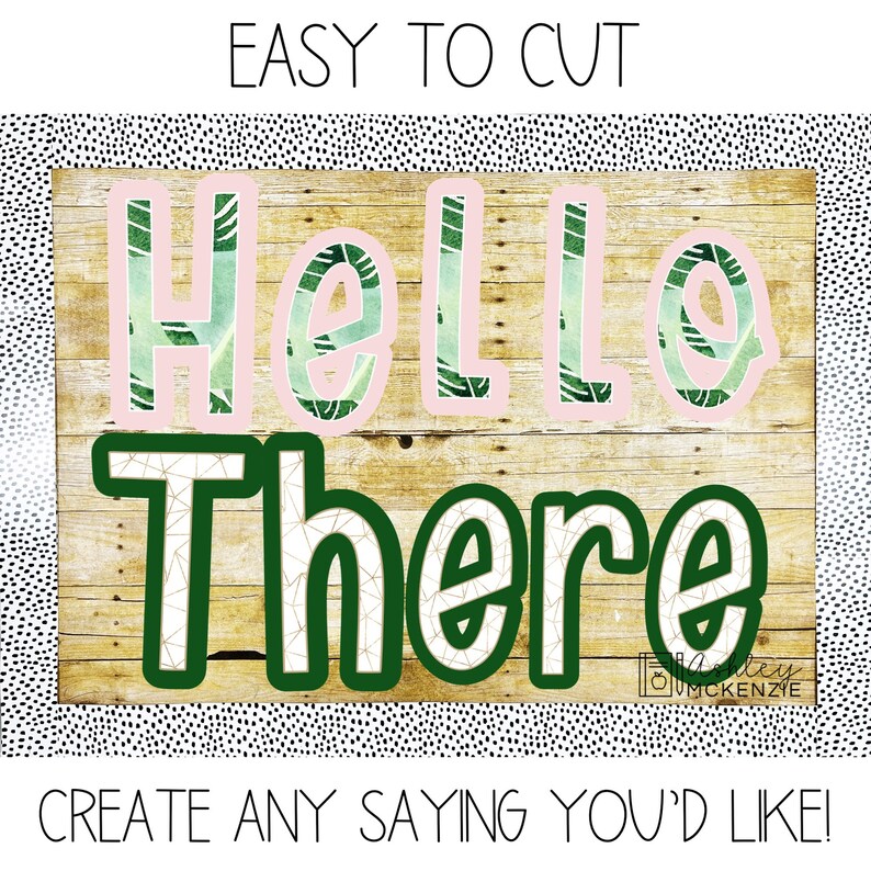 Modern Tropical Classroom Decor A-Z Bulletin Board Letters - Etsy