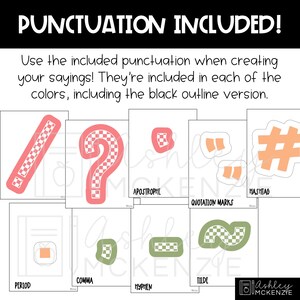 Fall Classroom Decor, A-Z Bulletin Board Letters, Punctuation, and ...