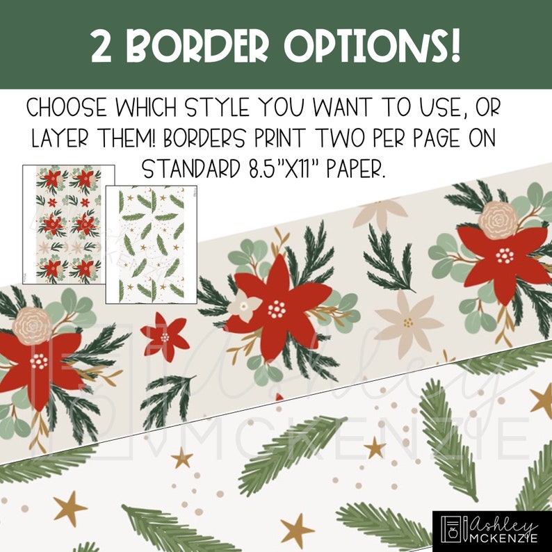 Modern Christmas Classroom Door Decor Kit Holiday Season - Etsy