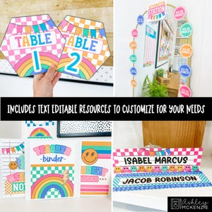 Bright Rainbow Classroom Decor Bundle Back to School Bulletin Board ...