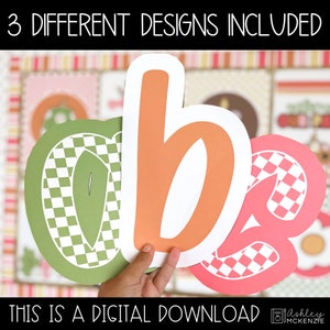 Fall Classroom Decor, Primary Font A-Z Bulletin Board Letters ...