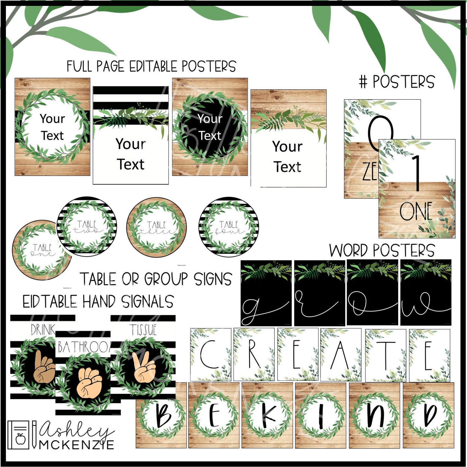 Modern Farmhouse Classroom Decor Bundle Easy Classroom - Etsy