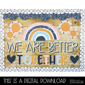 Boho Rainbow Classroom Decor, Bulletin Board Kit, Classroom Posters ...