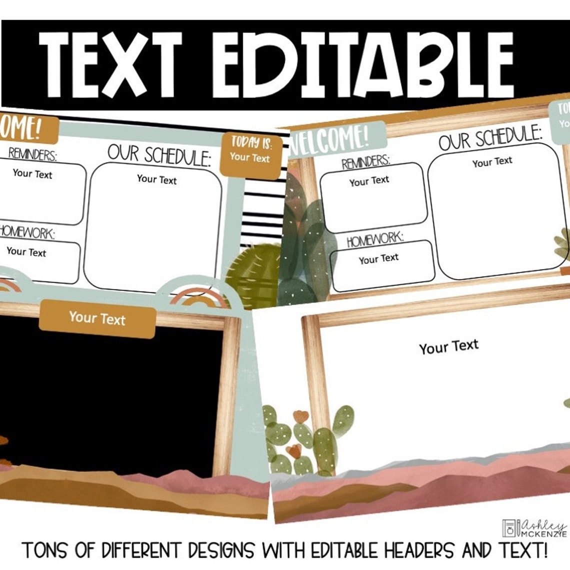 Boho Desert Slides and Powerpoint Templates Calm Classroom - Etsy