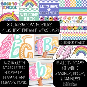 Back to School Classroom Decor BTS Smiles Fall Bulletin Board Kit ...