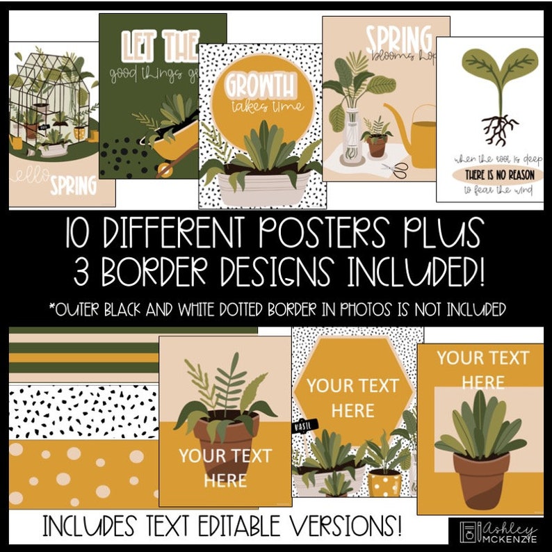 Spring Classroom Posters Spring Garden Theme Easy Seasonal - Etsy
