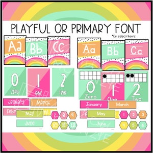 Rainbow Brights Classroom Decor Bundle, Bright Class Theme, Easy and ...