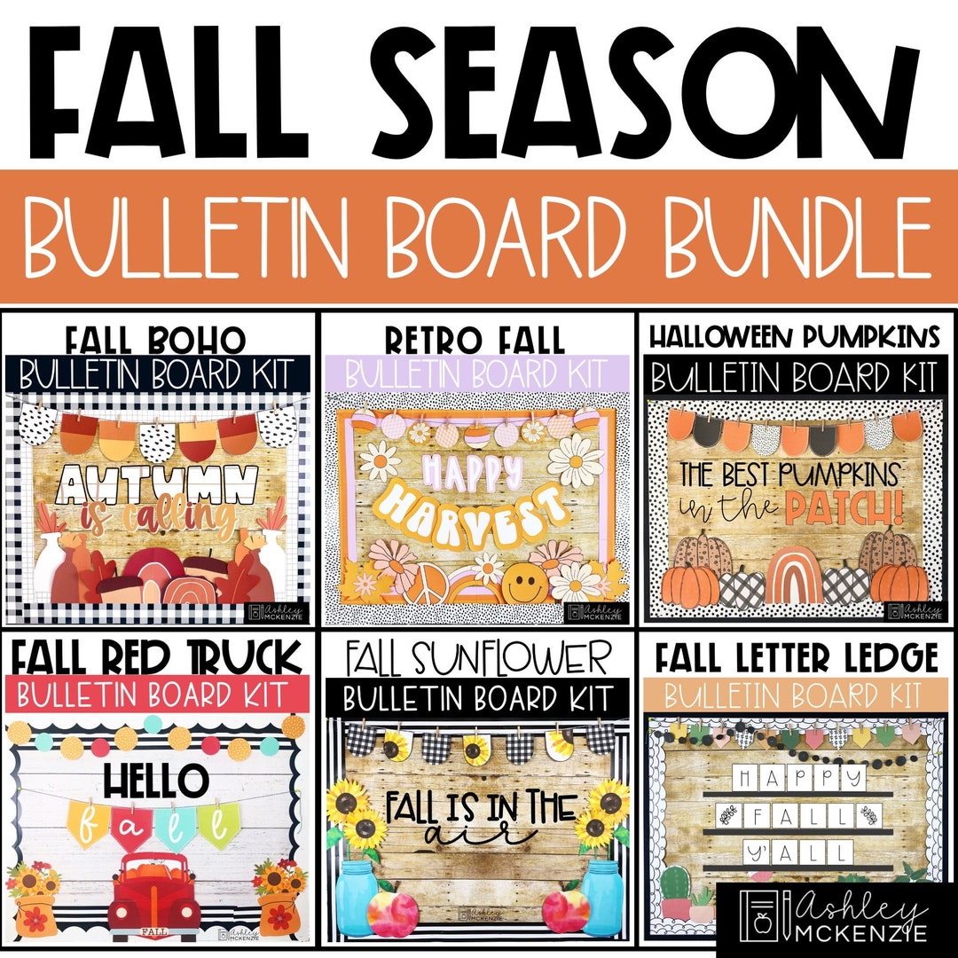 Fall Bulletin Board Kits Bundle, Back to School, Autumn Classroom Decor ...