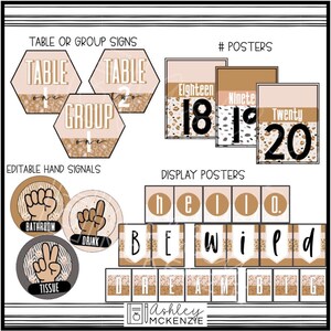 Boho Neutral Animal Print Classroom Decor Bundle, Easy and Modern ...