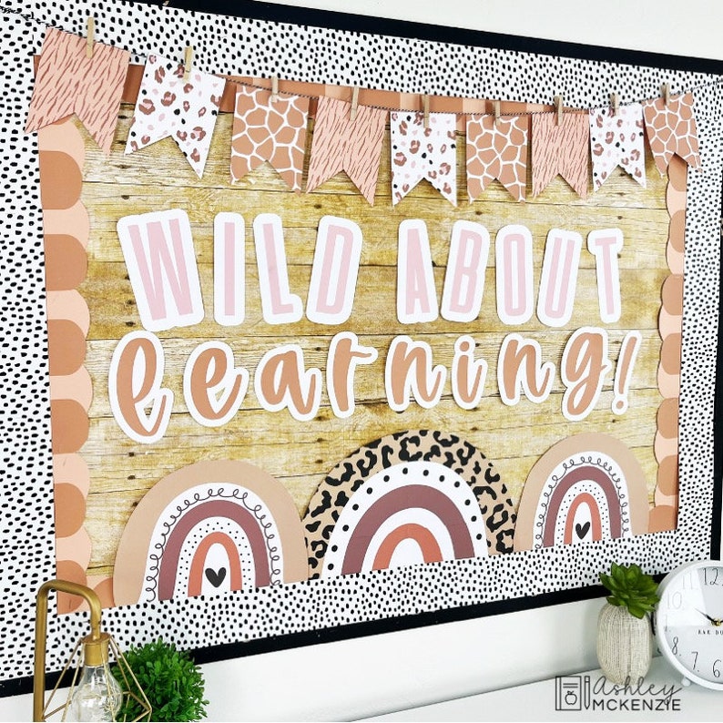 Boho Animal Print Back to School Classroom Decor Bulletin - Etsy