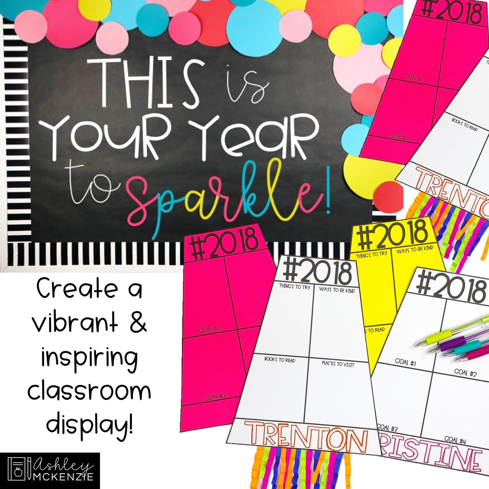 New Year's Resolutions Craft, Goal Writing Activity, New Year 2026 ...