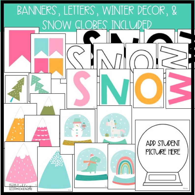 Winter Snow Globe Bulletin Board or Door Decor Easy Seasonal - Etsy