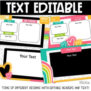 Neon Brights Google Slides and Powerpoint Templates, Modern Class Decor ...