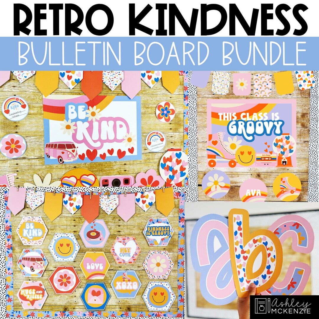 Valentine's Day Classroom Decor Bundle, Retro Theme, Holiday Bulletin ...