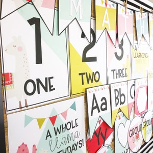Llama and Cactus Classroom Decor Bundle Boho Elementary Classroom ...