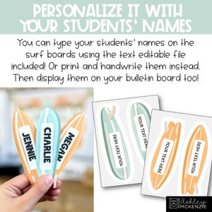 Beach Themed Back to School Bulletin Board Kit, Tropical Surf Theme ...