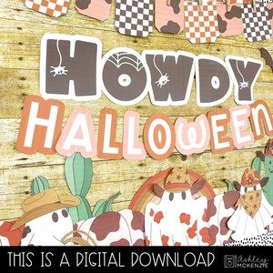 Howdy Halloween Bulletin Board Kit Fall Classroom Door Decorating Ghost ...