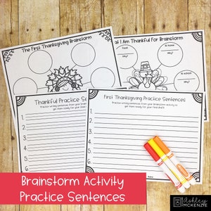 Thanksgiving Writing Crafts, November Creative Writing Prompts, Easy ...
