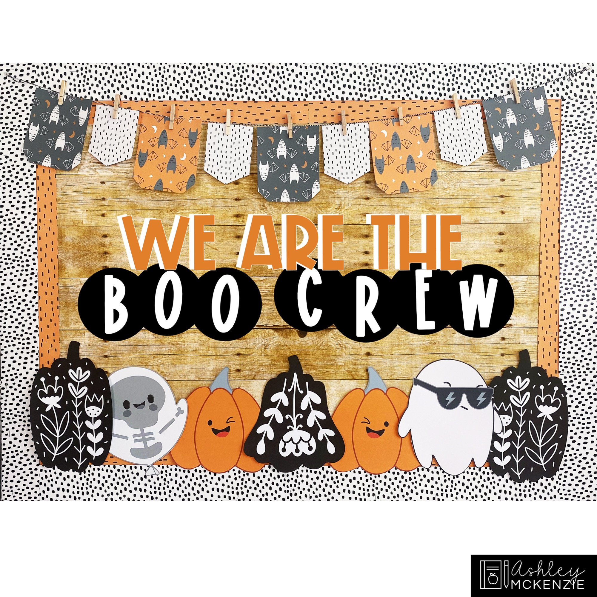 Halloween Bulletin Board Ideas We Are the Boo Crew October Door Decor ...