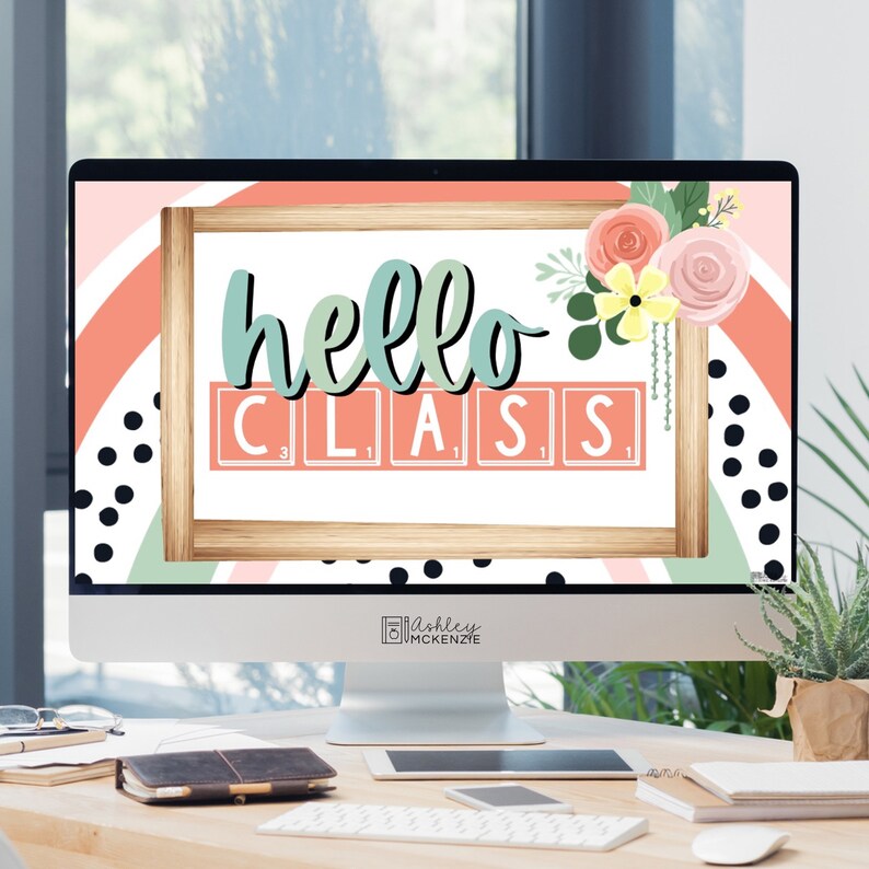 Boho Spring Google Slides and Powerpoint Templates, April Daily Slides ...