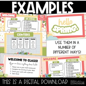Spring Google Slides and Powerpoint Templates, Seasonal Classroom Decor ...