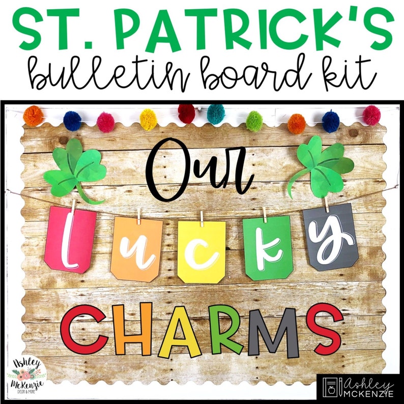 St. Patrick's Day Bulletin Board Ideas, March Door Decor, Rainbow Theme ...