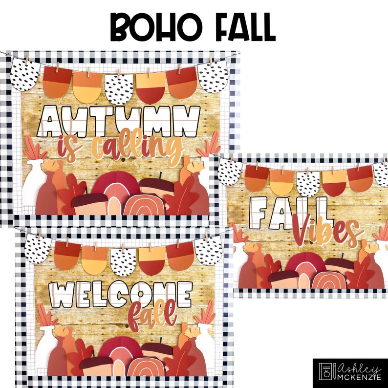 Fall Bulletin Board Kits Bundle, Back to School, Autumn Classroom Decor ...