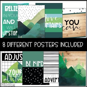 Scandi Mountains Classroom Posters, Easy and Modern Classroom ...