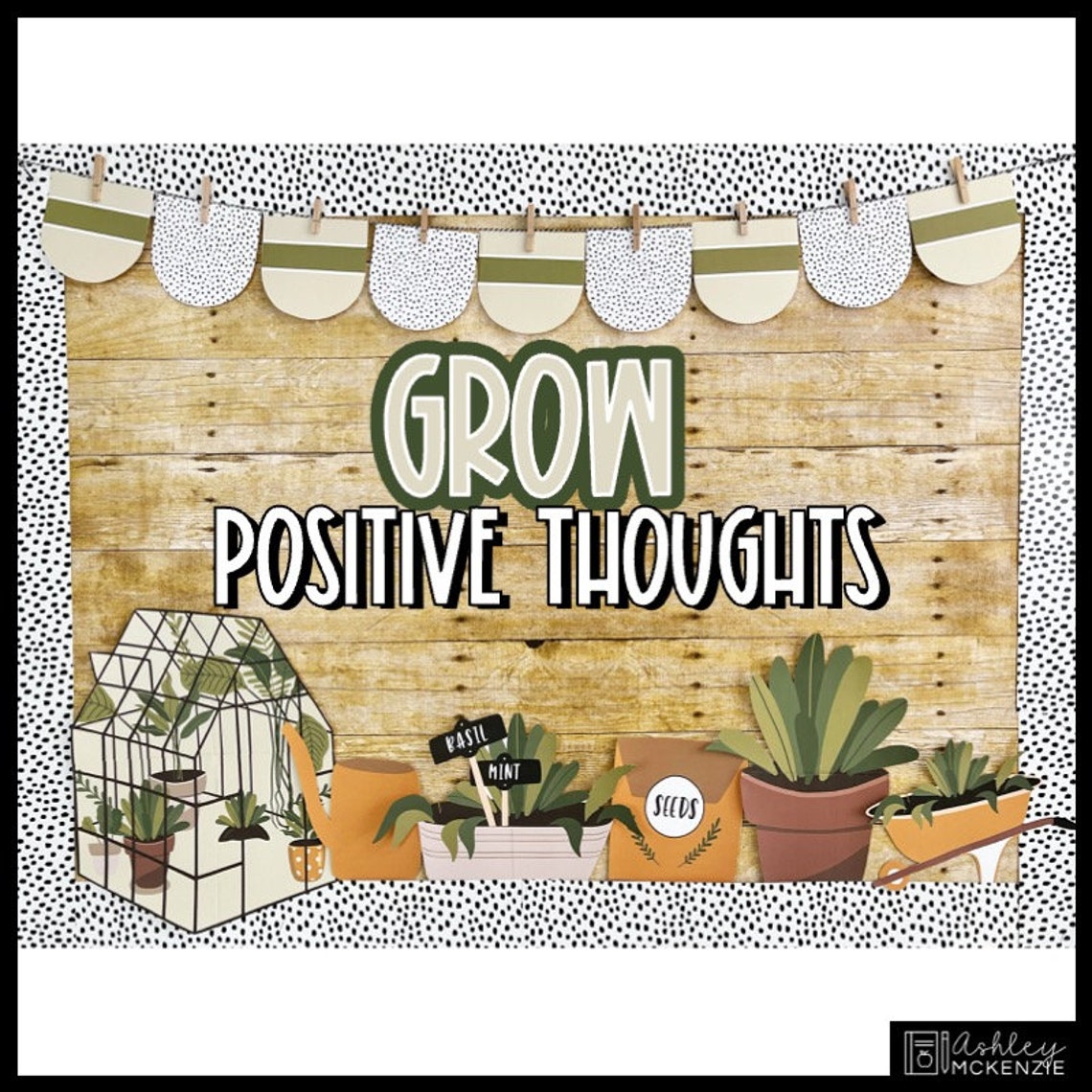 Spring Bulletin Board Kit Spring Garden Theme Easy and - Etsy