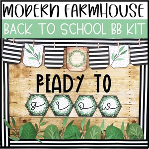 Modern Farmhouse Classroom Decor Bundle, Back to School Bulletin Board ...
