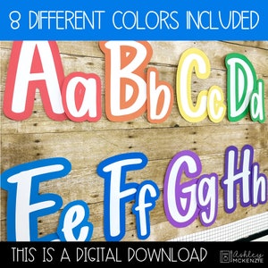 Primary Colors Primary Font A-Z Bulletin Board Letters, Punctuation ...