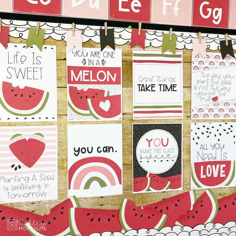 Watermelon Classroom Decor, Easy and Modern Classroom Decorations, Back ...
