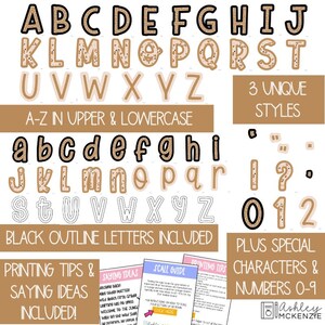 Boho Neutral Animal Print Classroom Decor, A-Z Bulletin Board Letters ...