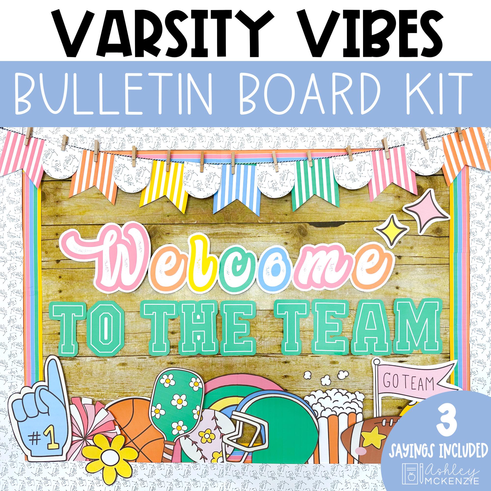 Sports Bulletin Board Varsity Vibes Sports Theme Classroom Decor ...