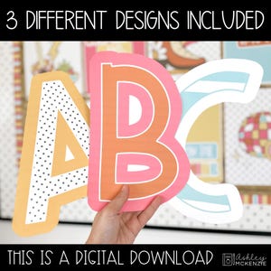 Spring Bulletin Board Letters, Punctuation and Numbers, Printable ...