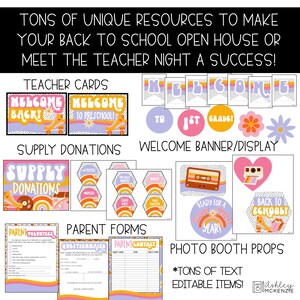Retro Back to School Open House Meet the Teacher Night Survival Bundle ...
