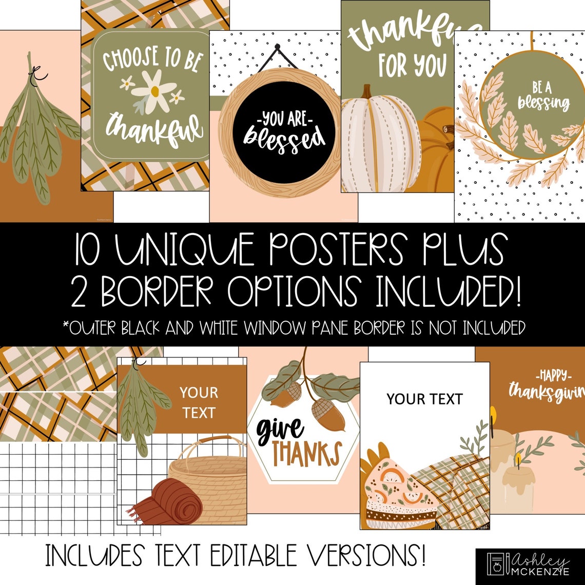 Modern Thanksgiving Classroom Posters November Theme Easy - Etsy